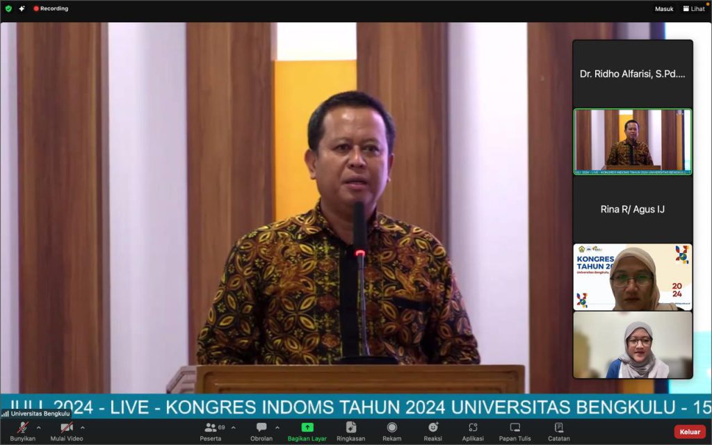 INDOMS 2024 Congress held in Bengkulu: Prof. Drs. Dafik, M.Sc., Ph.D ...